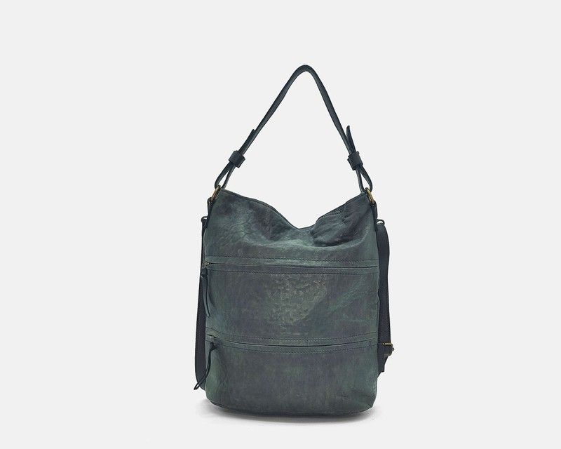 Bolso saco de hombro con cremalleras Australia de piel CUIROTS mujer ...